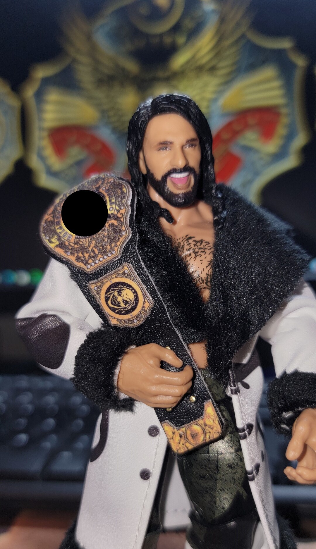 Custom World Championship Belt for Wrestling Figures 2023 Custom Side ...