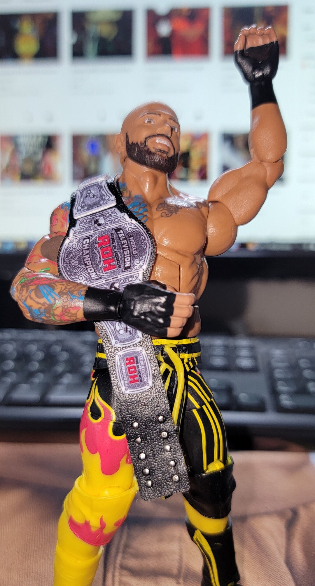 Custom ROH Television Championship Belt for Wrestling Figures New ...