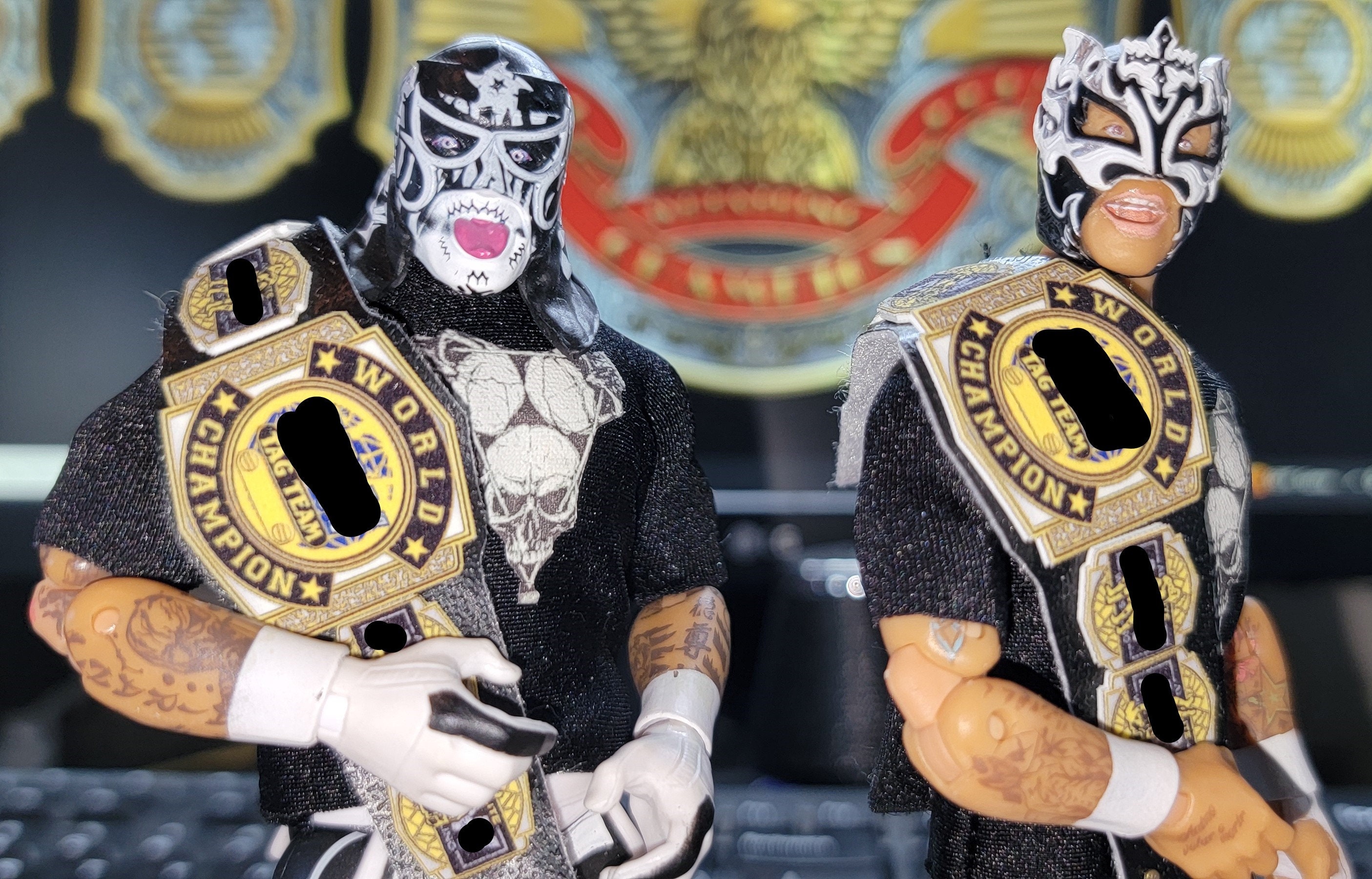Custom Tag Team Championship Belts for Wrestling Figures Current Etsy Australia
