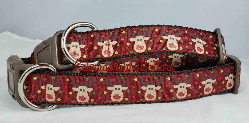 Christmas Dog Collar Reindeer Dog Collar Rudolph Dog Collar - Etsy