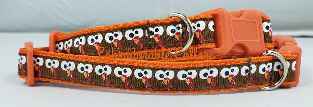 1/2" Thanksgiving Dog Collar Turkey Collar Turkey Dog Leash Turkey ...