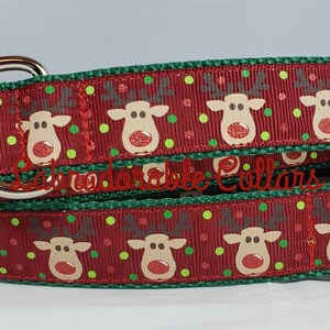 Christmas Dog Collar Reindeer Dog Collar Rudolph Dog Collar - Etsy