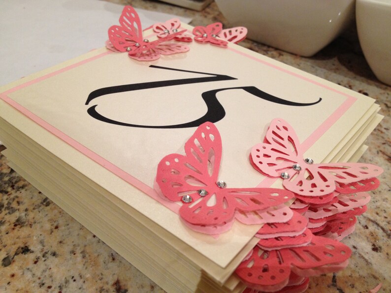 Table Numbers Card Table Tag with Butterflies and Crystals | Etsy