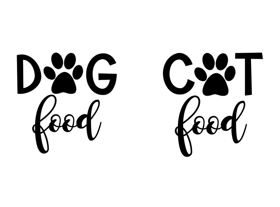 Dog food decal cat food decal pet food storage Pet Decal | Etsy