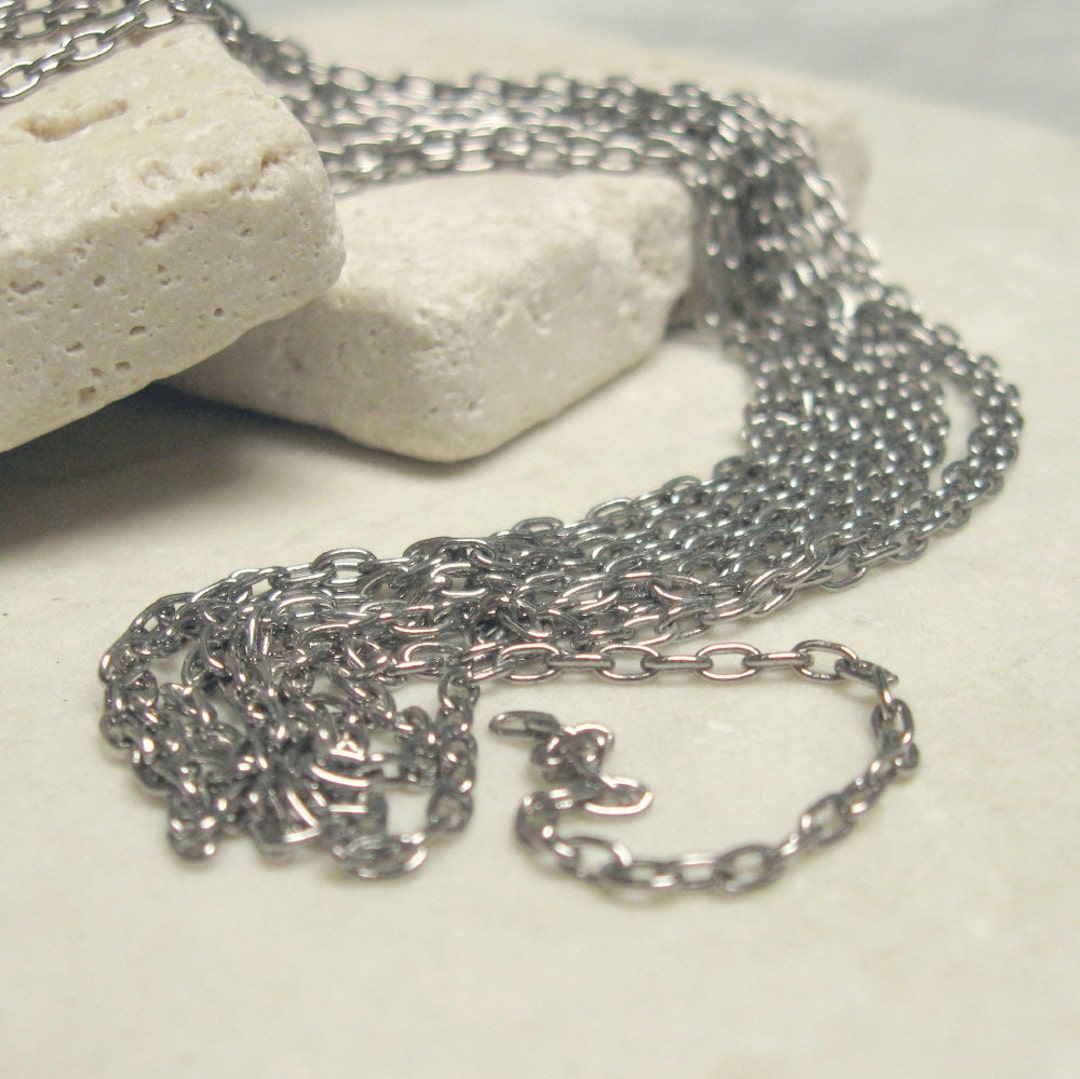 Vintage Baby Oval Cable Chain in Silver. 6 Ft. - Etsy