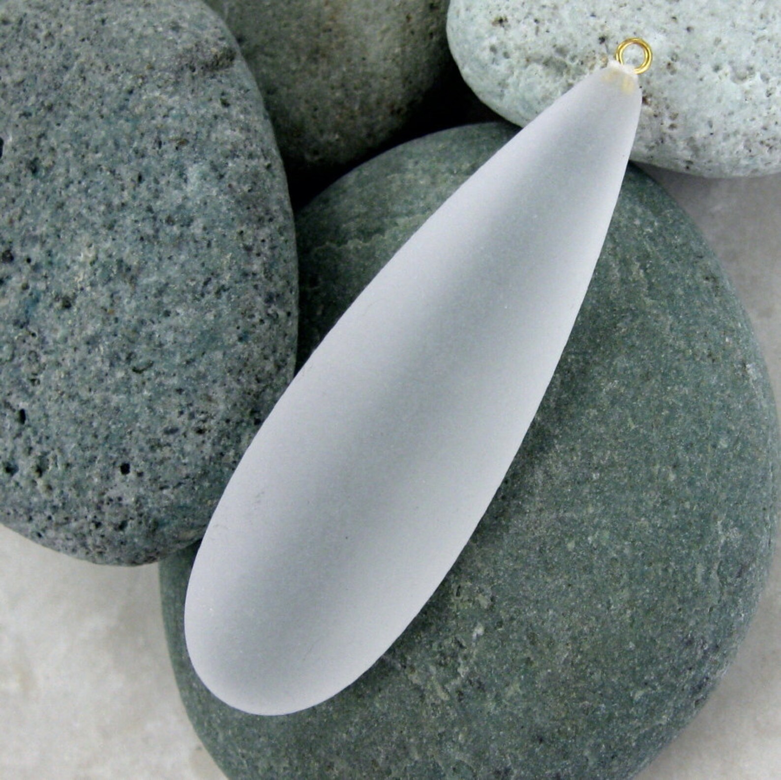 Vintage 2" Frosted Plastic Teardrop With Loop. 4 Pcs. - Etsy Australia