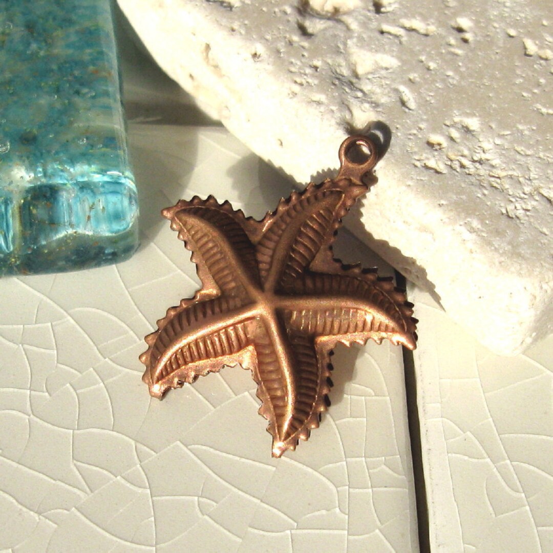 Vintage 7/8" 2-sided Puffed Starfish Findings. 1 Dz. - Etsy