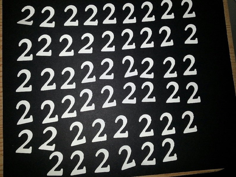 Set of 50 Number Cutouts - Etsy