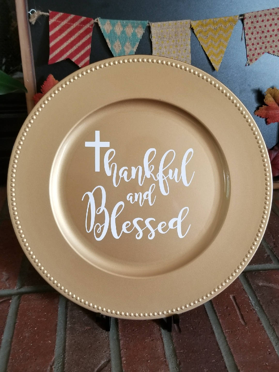 Thankful and Blessed Dinner Plate Charger - Thanksgiving Decor - Etsy