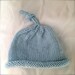 Light Blue Hand Knit Baby Hat - Etsy