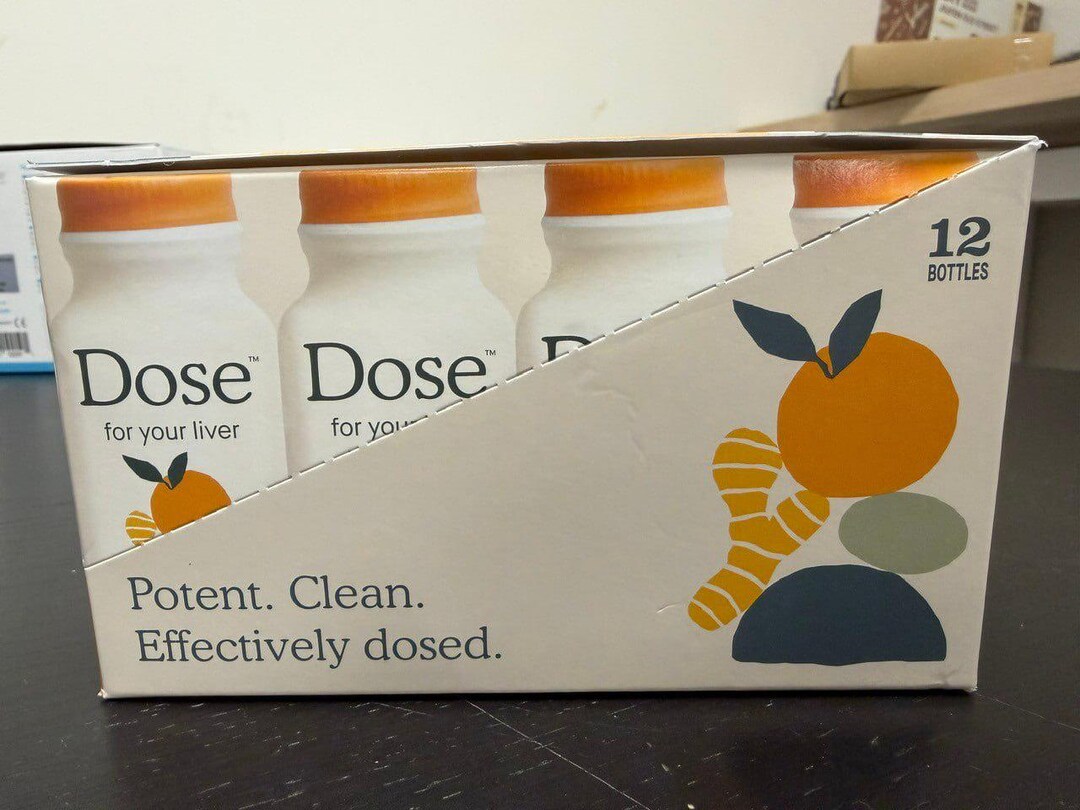 DOSE Liver Detox Shots 2oz Organic Turmeric Milk Thistle Dandelion 12 ...
