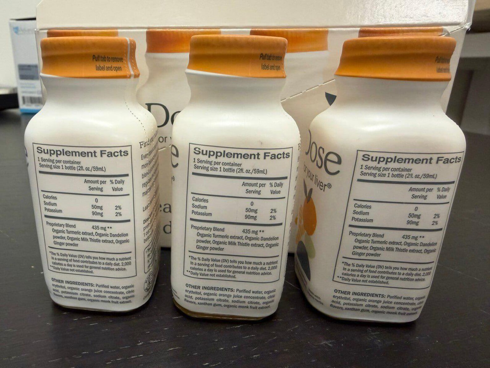 DOSE Liver Detox Shots 2oz Organic Turmeric Milk Thistle Dandelion 12 ...