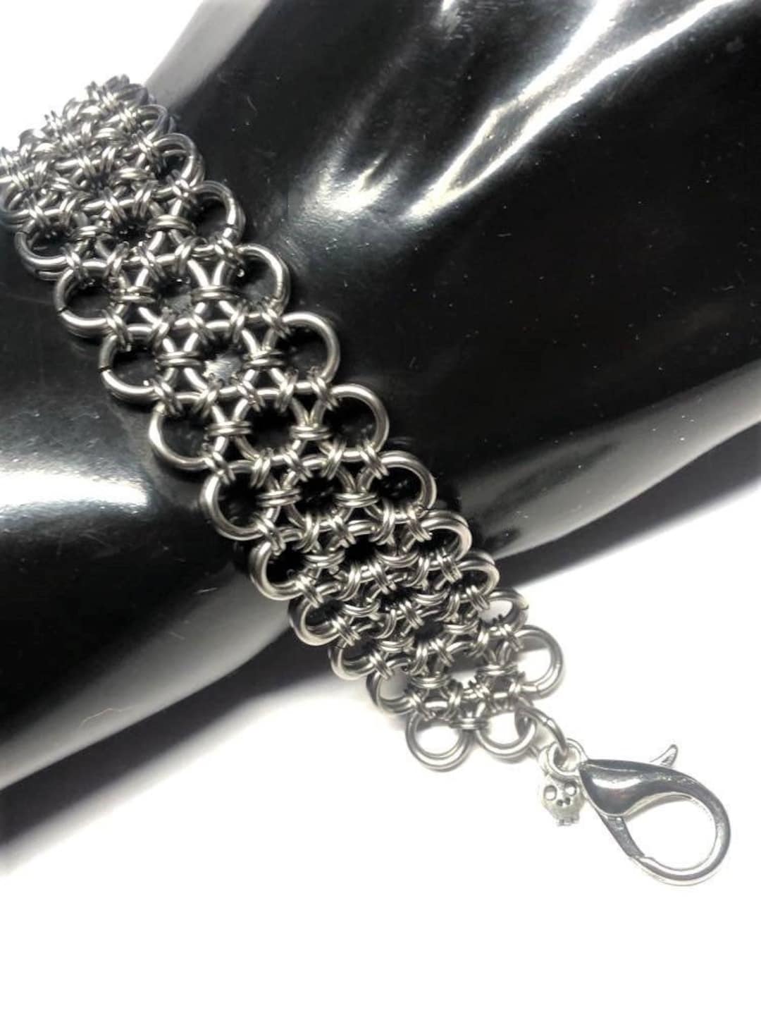 Handmade Chainmail Bracelet in Solid Stainless Steel - Etsy