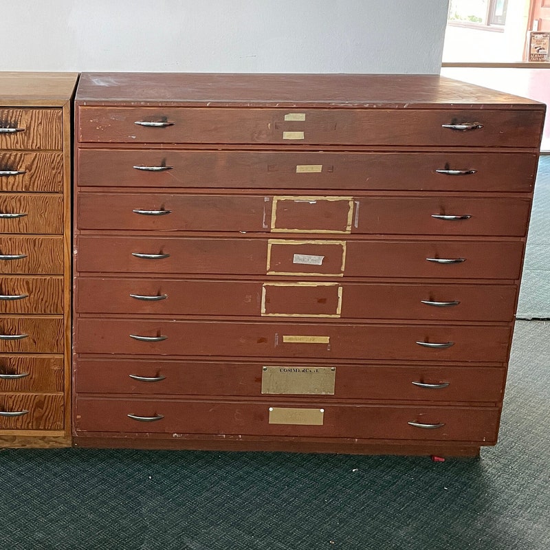 Vintage Map Cabinet - Etsy