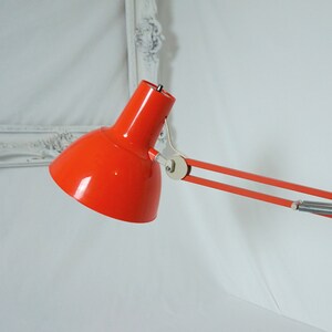 Bright Red Articulating Work Light / Vintage Mod Desk Lamp / - Etsy