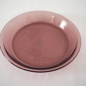 Pyrex Originals Cranberry Glass Purple Pie Plate / 70s Kitchen Bakeware ...