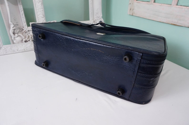 Samsonite Sentry Vinyl Carry on Suit Case / Vintage Blue Soft Side ...