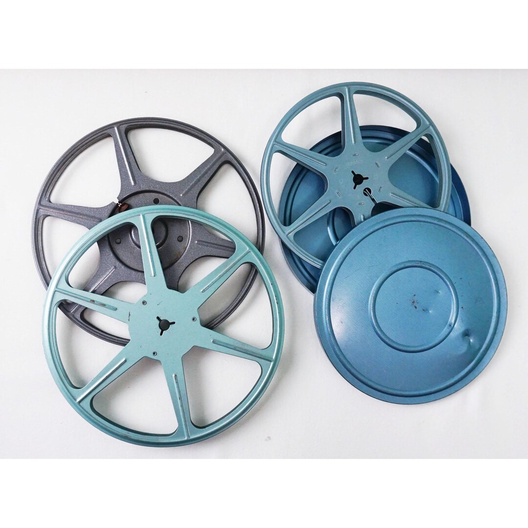Lot of Three Metal Film Reels / Vintage Cinema Movies Photography / MCM ...