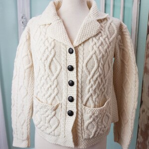 Innis Crafts 100% Merino Wool Womens Cardigan / Vintage Boho Sweater Sz ...