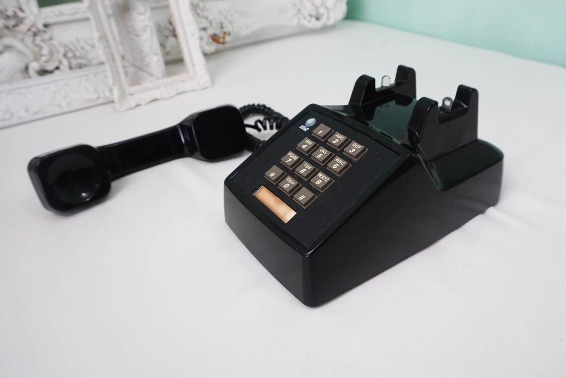 Working Black Push Button Telephone / Modern Retro 1980s - Etsy