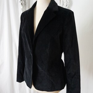 Black Velvet Jacket With Ribbon at Back / Vintage Gap Women Coat Sz M ...