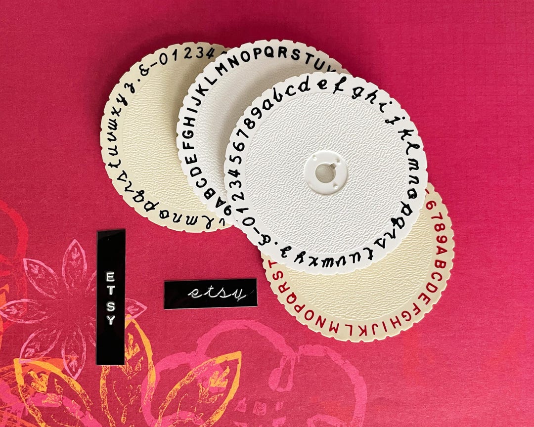 Choose Dymo Printing Wheel / Script Cursive or Vertical Type ...