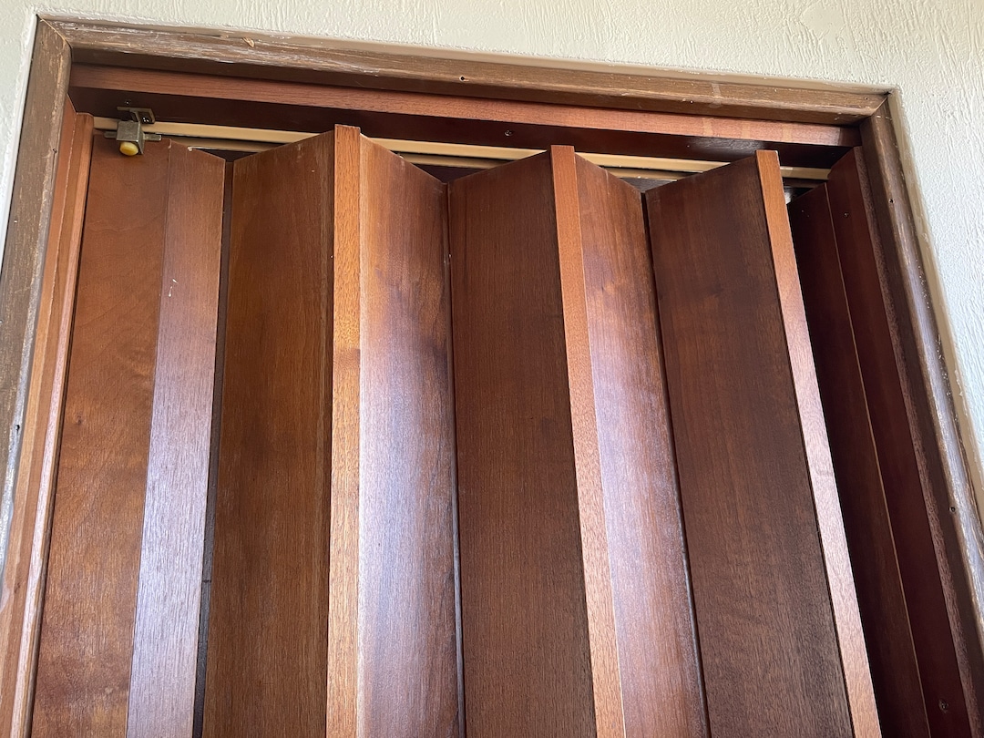 Pella Wood Accordion Interior Door / 24 Wide / Vintage 1960s Mid ...