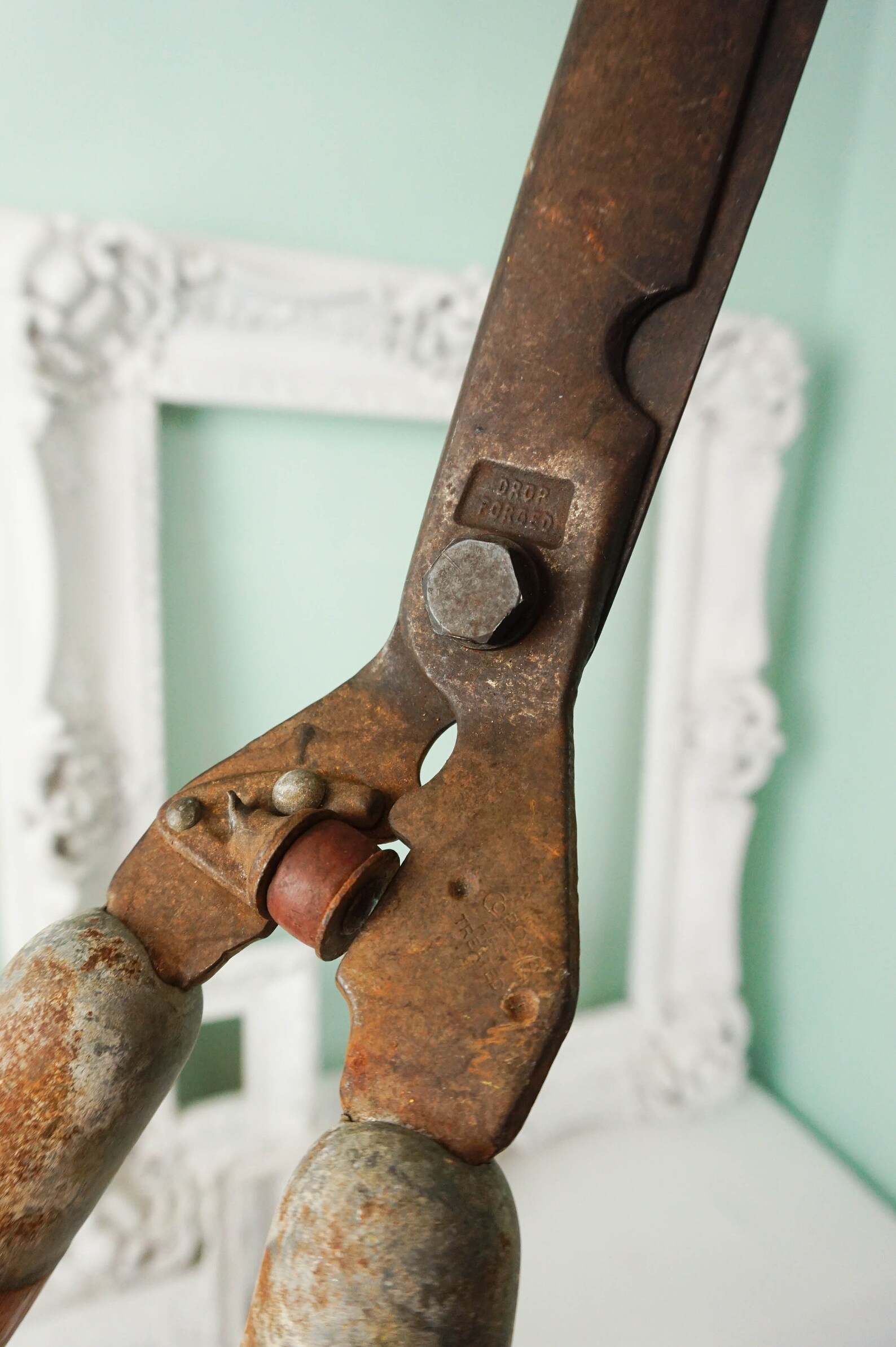 Large Wood Handled Hedge Trimmer / Vintage Hand Garden Tool / | Etsy