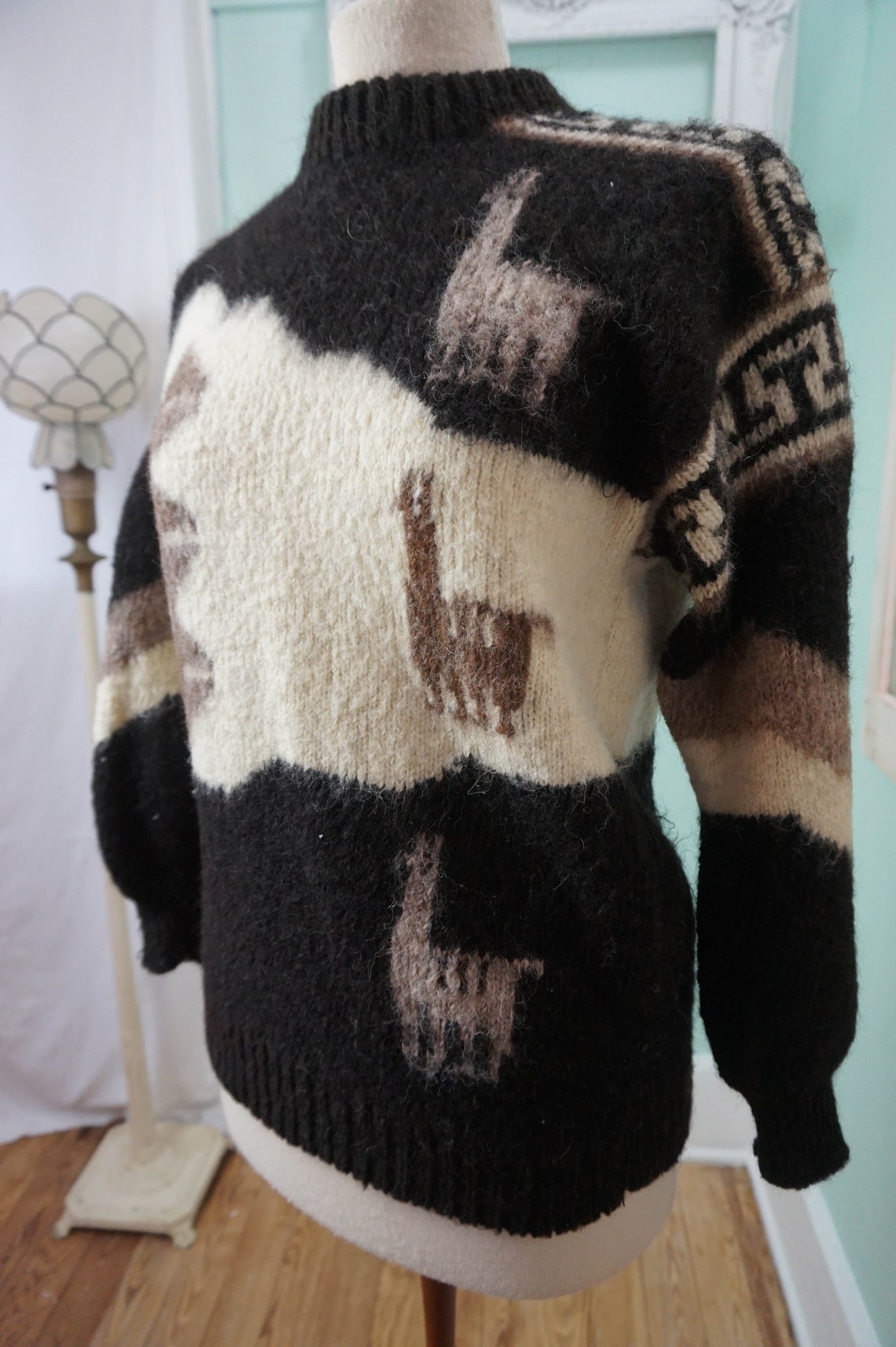 Stylish Alpaca Wool Sweater / Pullover Women Sz L - Etsy