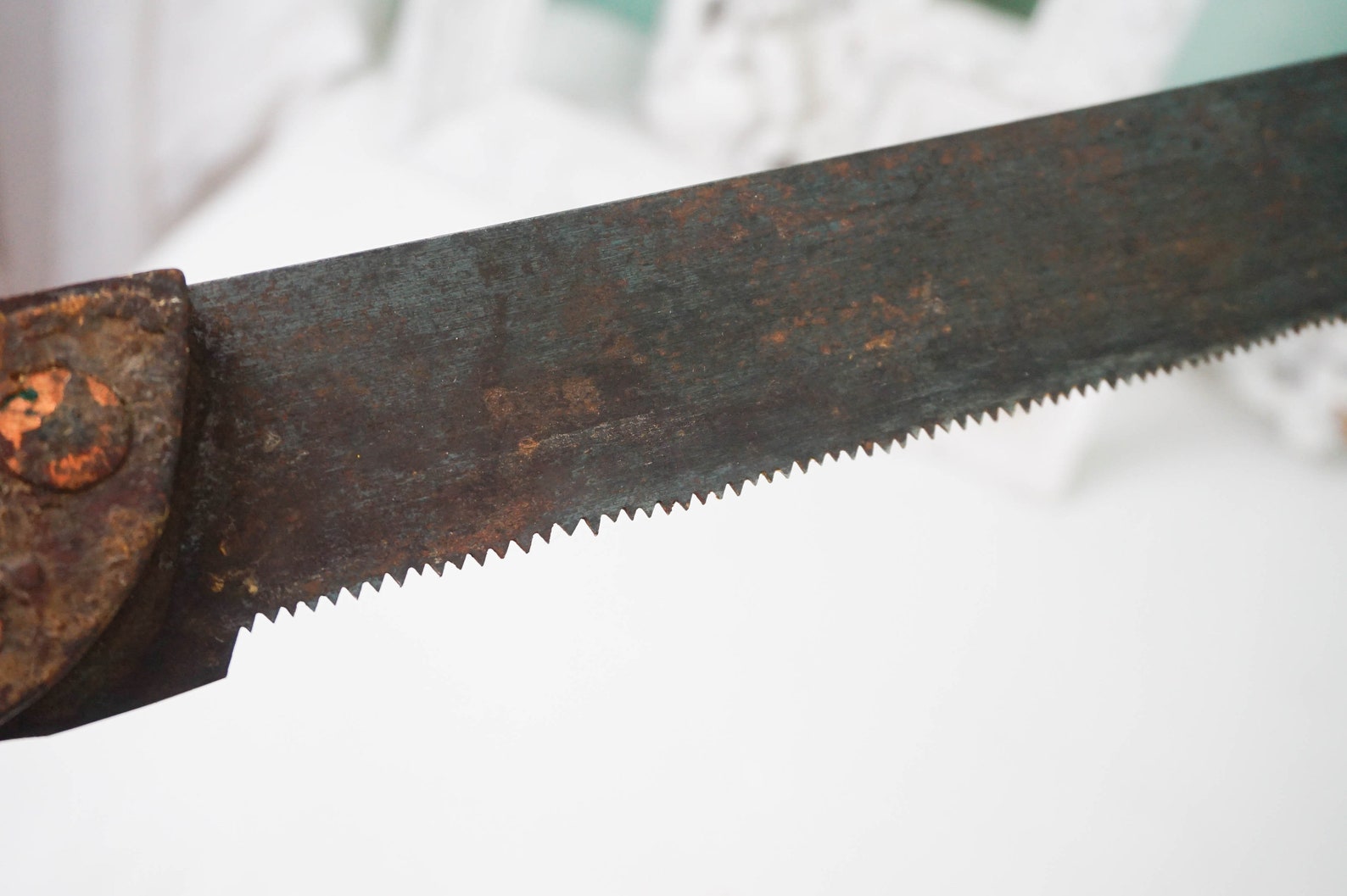 Unique Open Handled Straight Back Hand Saw / Vintage Rustic Antique ...