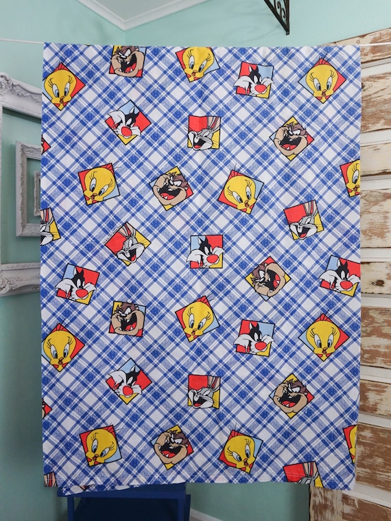 Twin Flat Sheet Looney Tunes Characters / Tweety Bird Bugs - Etsy