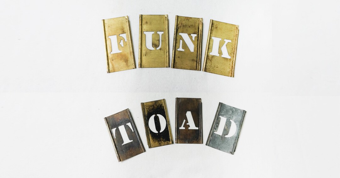 Metal Interlocking Stencils for Assemblage or Project / Typesetting ...