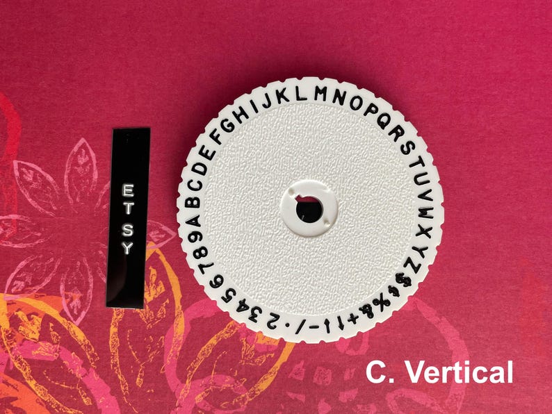 Choose Dymo Printing Wheel / Script Cursive or Vertical Type ...