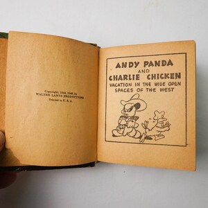 Andy Panda and Charlie Chicken Wild West Adventure / Vintage Walter ...