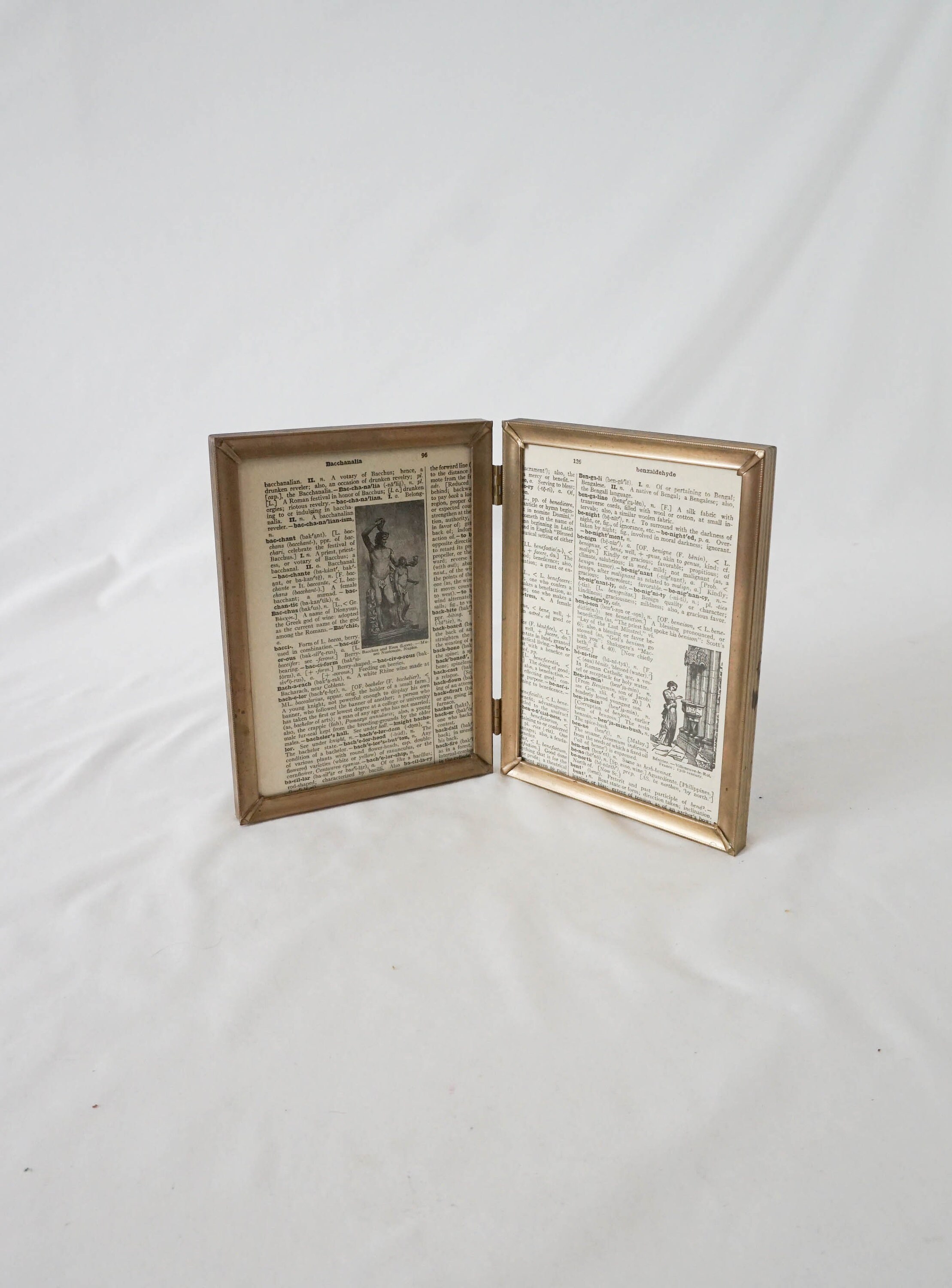 Double 5 x 7 Soft Gold Metal Picture Frame / | Etsy