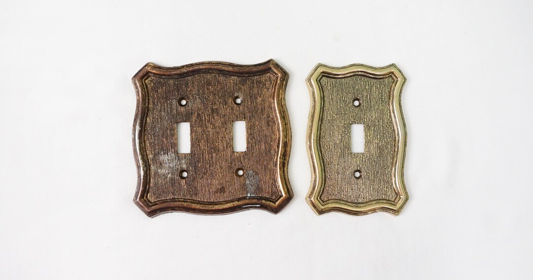 Choose ONE Textured Metal Switch or Outlet Plate Cover / Antique ...