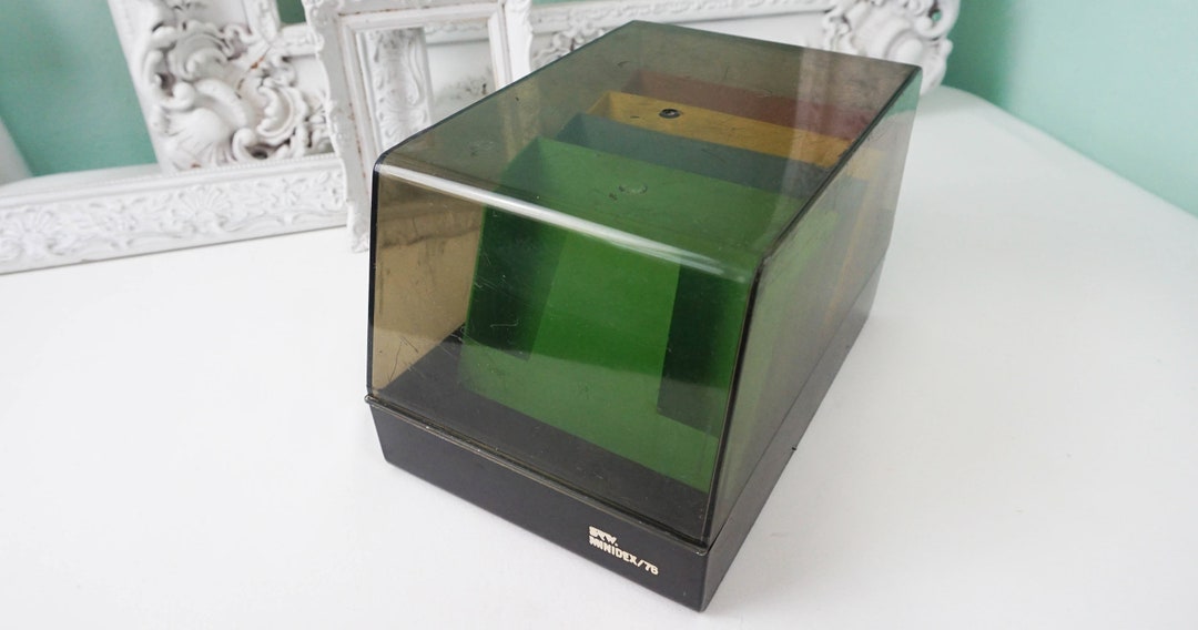 SRW Floppy Disk Computer File Storage Box / Smoky Brown Plastic Floppy ...