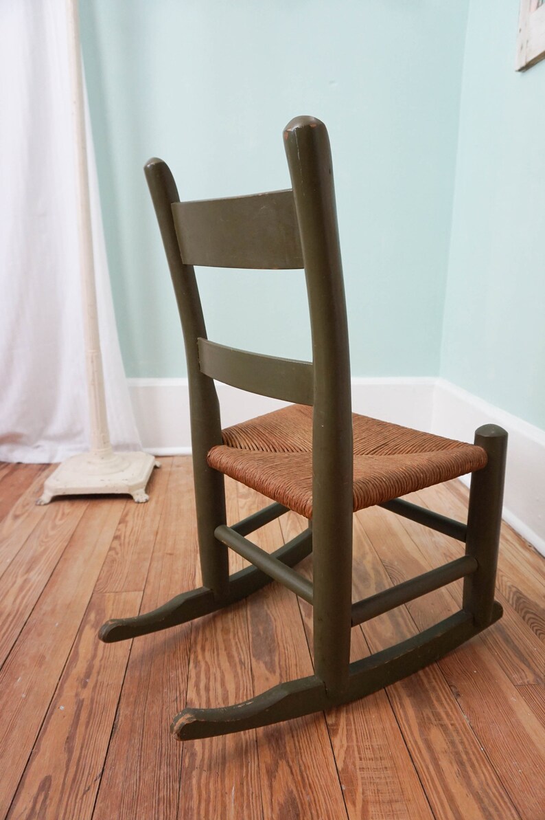 Childs Small Wooden Rocking Chair / Rustic Cottage / Vintage | Etsy