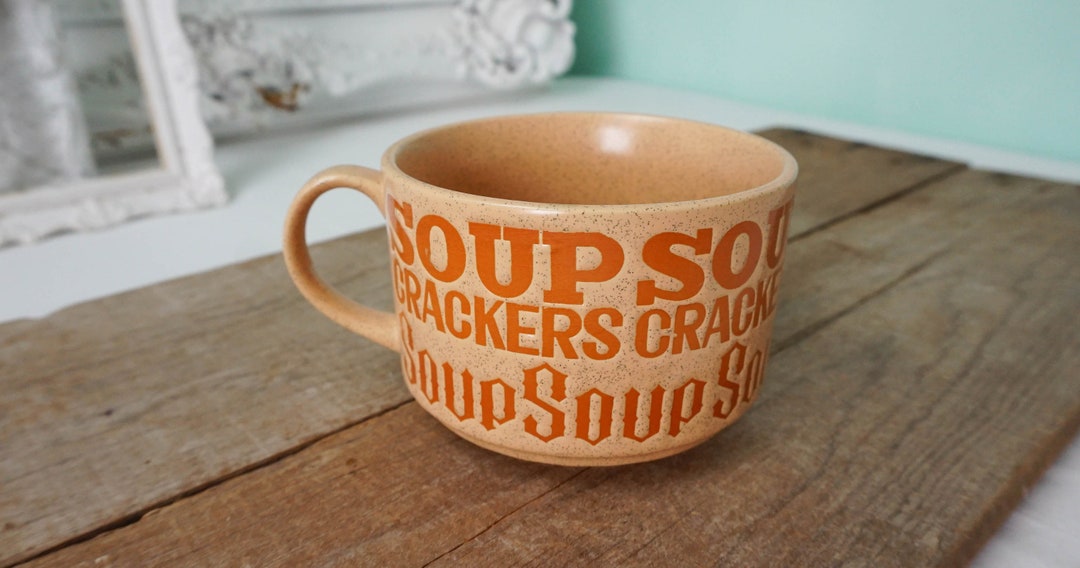 Choose ONE Large Chili or Soup Mug / 70s Retro Vintage Stoneware ...