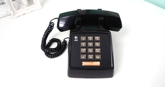 Working Black Push Button Telephone / Modern Retro 1980s - Etsy