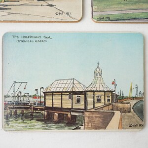 Set of Six Lighthouse Coasters / Vintage Nautical Art / Sailing Marine ...