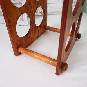 Wine Bottle Shaped Wine Rack / 70s Dark Wood Pub Decor / Bar Man Cave ...