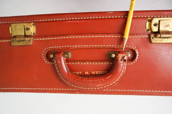 Hard Sided Leather Valise / Double Sided Brief Case /… - Gem