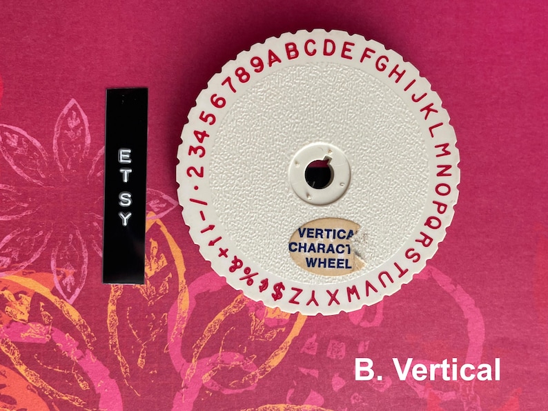 Choose Dymo Printing Wheel / Script Cursive or Vertical Type ...