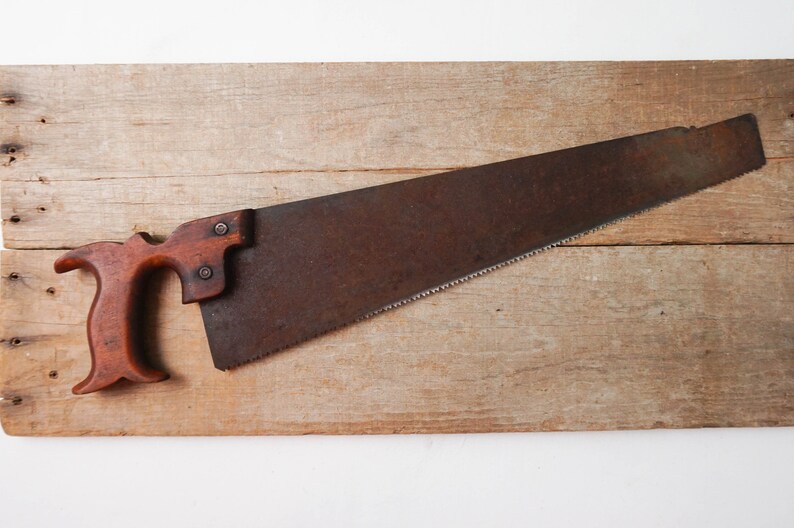 Unusual Open Handled Straight Back 18 Hand Saw / Vintage | Etsy
