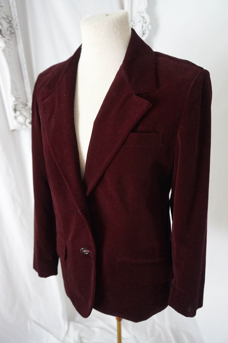Purple Velvet Women's Jacket / Vintage Business Suit Coat - Etsy