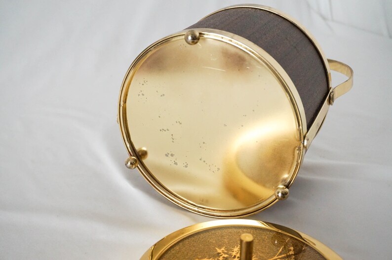 Ernest Sohn MCM Gold Leaf Bamboo Ice Bucket / Mid Century - Etsy