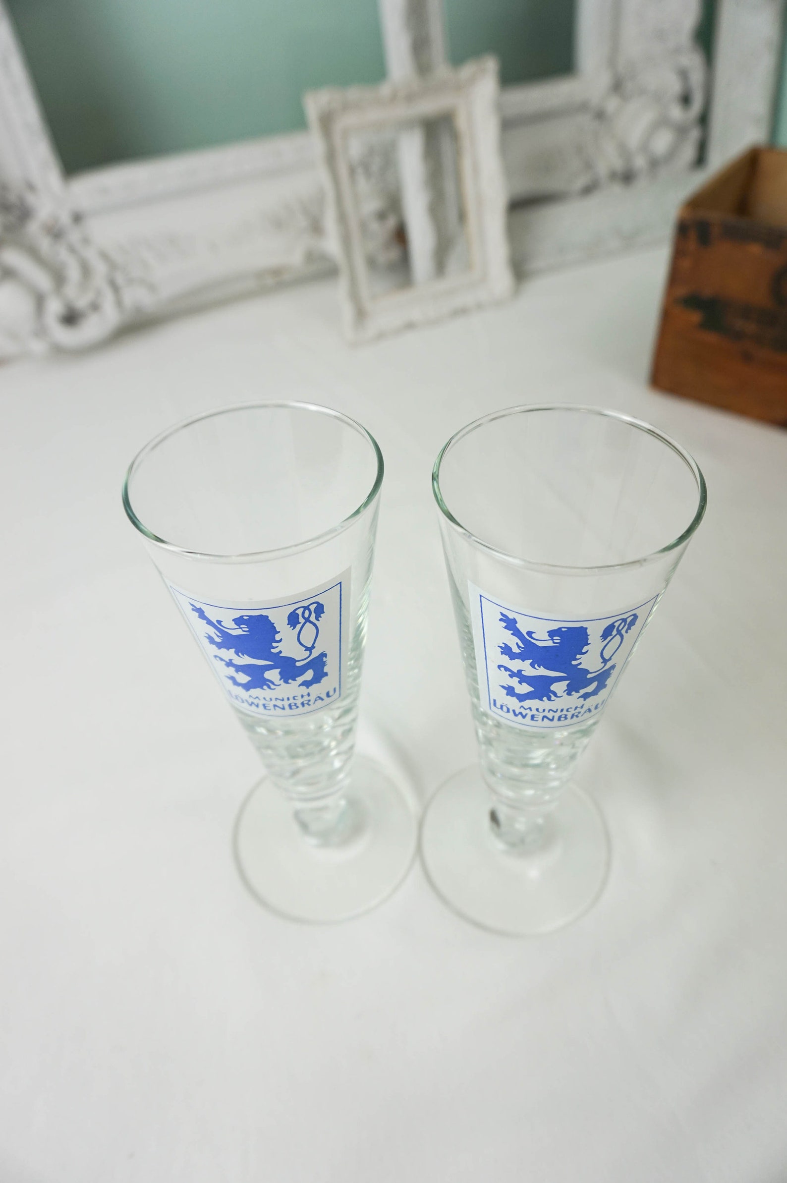 TWO or THREE Lowenbrau Munich Beer Flutes / Vintage 80s German - Etsy