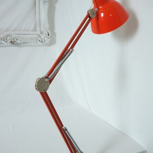 Bright Red Articulating Work Light / Vintage Mod Desk Lamp / - Etsy