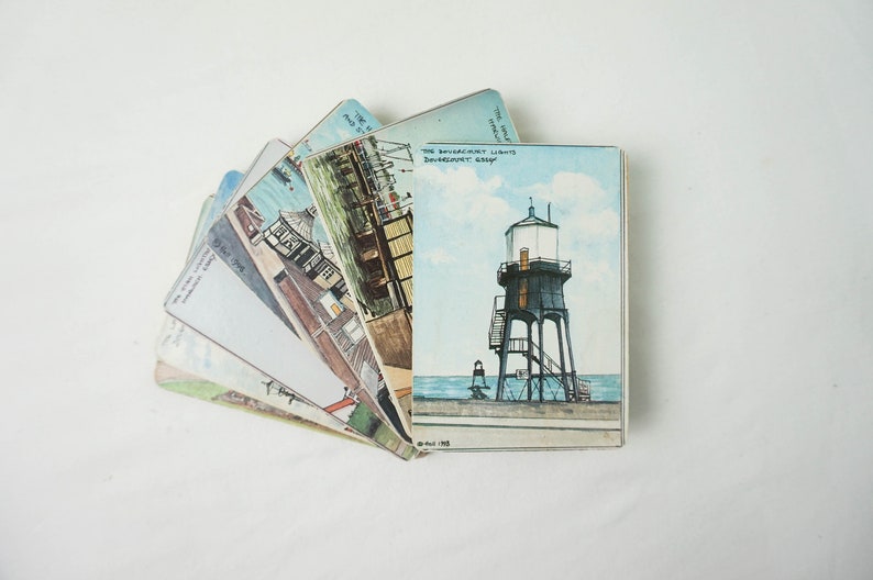 Set of Six Lighthouse Coasters / Vintage Nautical Art / | Etsy